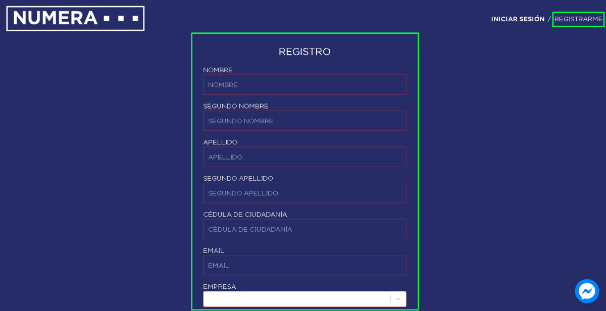 Registrarse en Numera - Numera Wiki