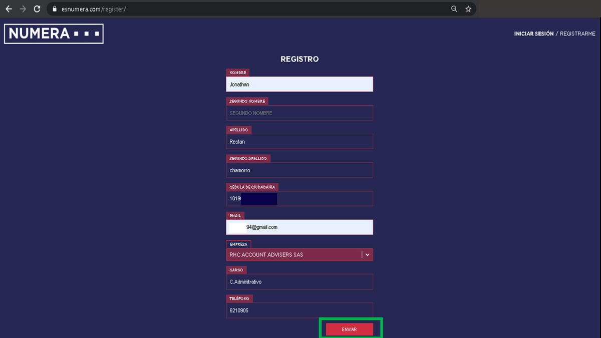 Registrarse en Numera - Numera Wiki